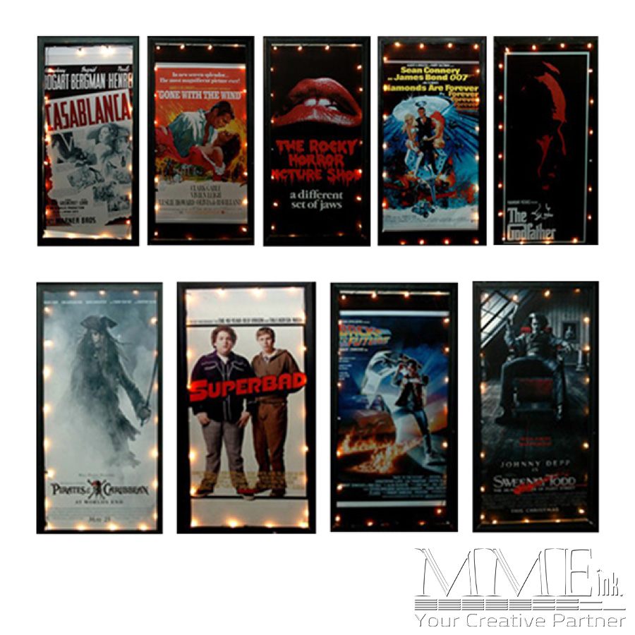 Light Up Movie Posters | Event Prop Rentals