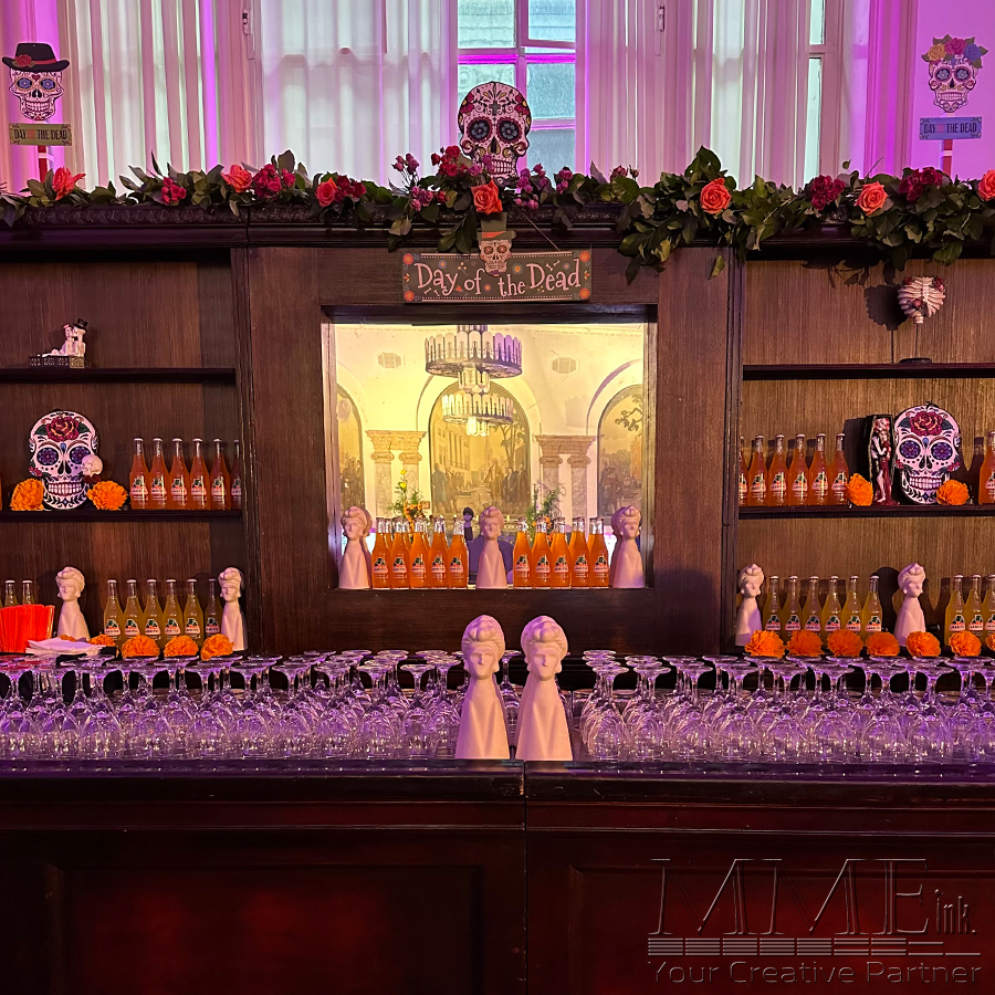 Glittered Day of the Dead Skulls | Event Prop Rentals