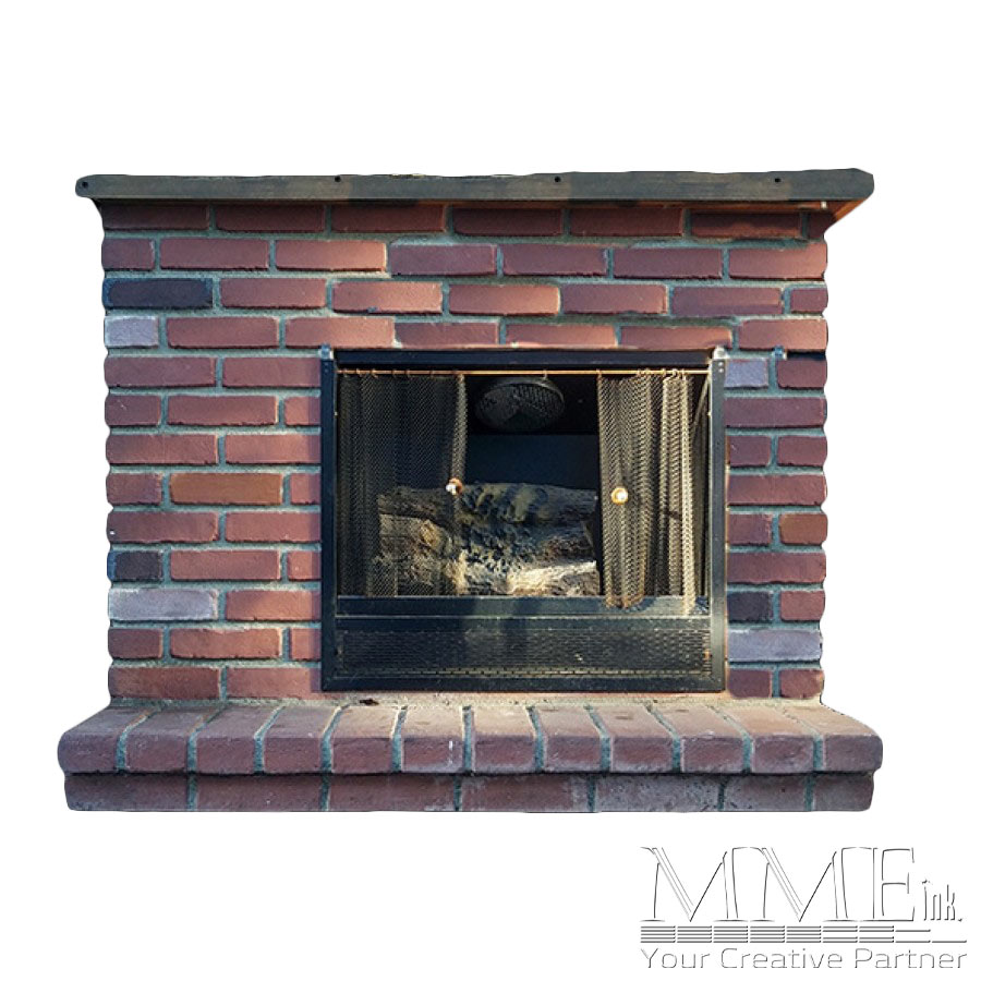 Faux Brick Fireplace Rental | Event Props