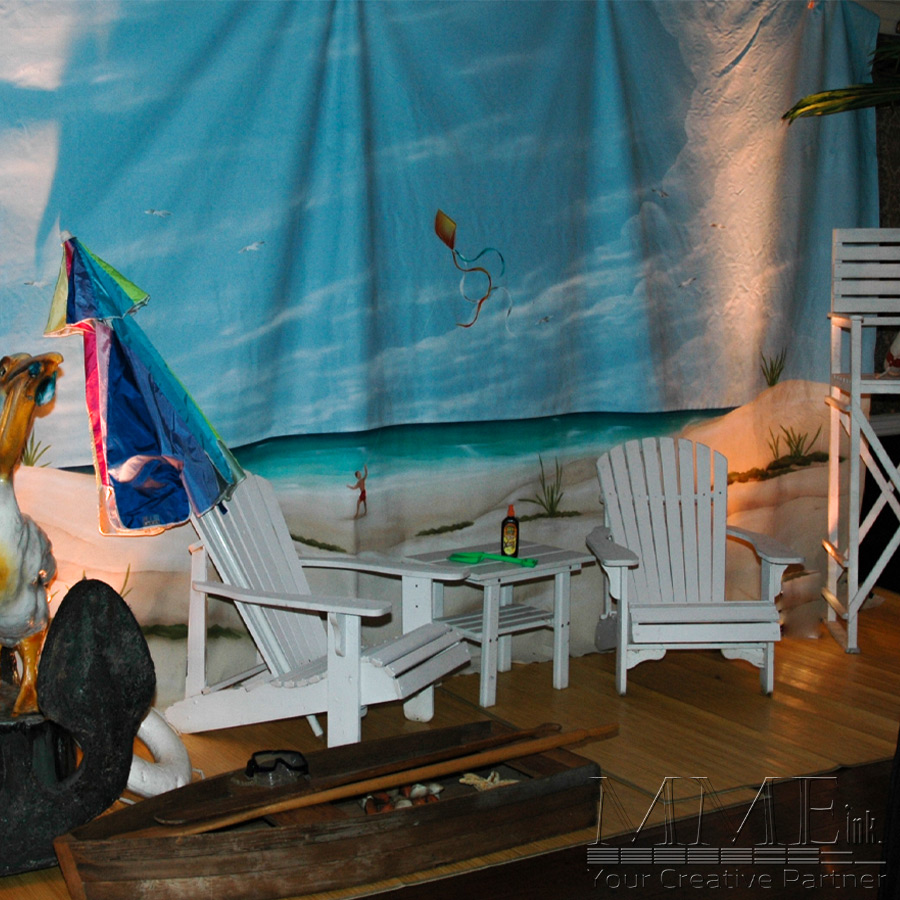 Beach Backdrop | Event Prop Rentals